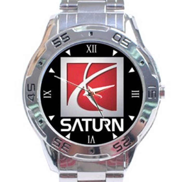 Saturn Corporation Logo Stainless Steel Analogue Watch
