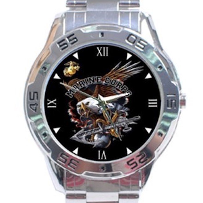 Marine Corps Eagle Logo Stainless Steel Analogue Watch