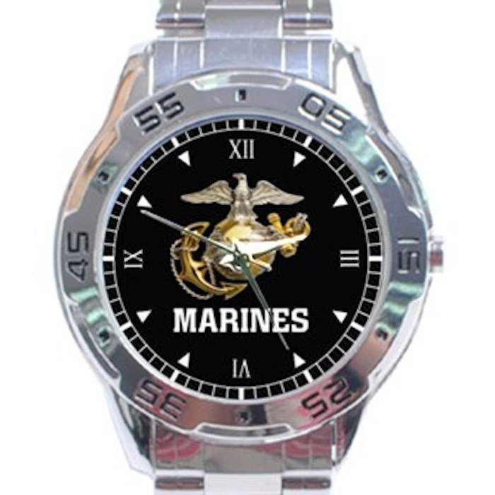 United States Marine Corps Marine Logo Stainless Steel Analogue Watch