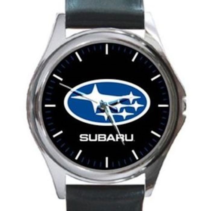 Subaru Automobile Sport Car Logo Unisex Round Silver Metal Watch