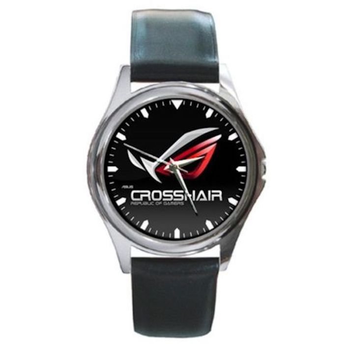ASUS ROG Repubilc of Gamers Logo Unisex Round Silver Metal Watch