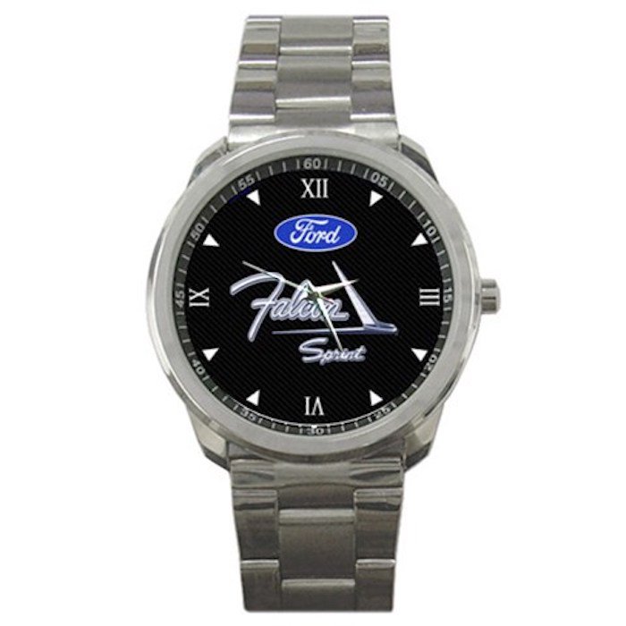 Ford Falcon Sprint Car Logo Unisex Sport Metal Watch