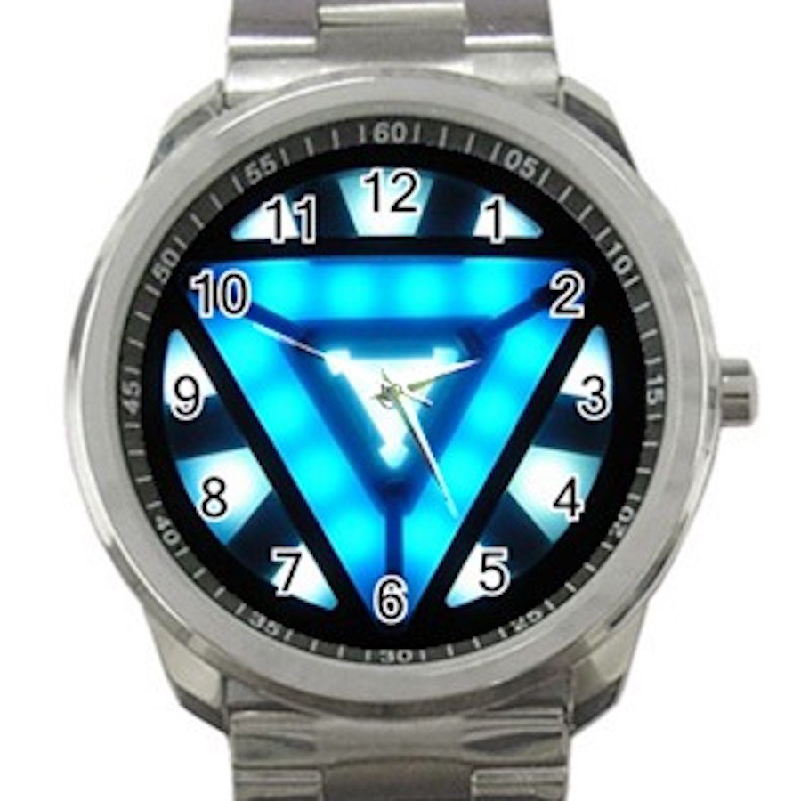 Iron Man Triangle Arc Reactor Avengers Unisex Sport Metal Watch