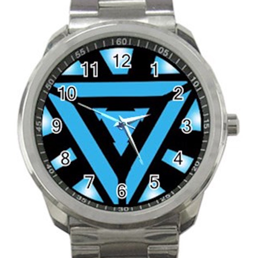 Iron Man Triangle Arc Reactor Avengers Design 1-Unisex Sport Metal Watch