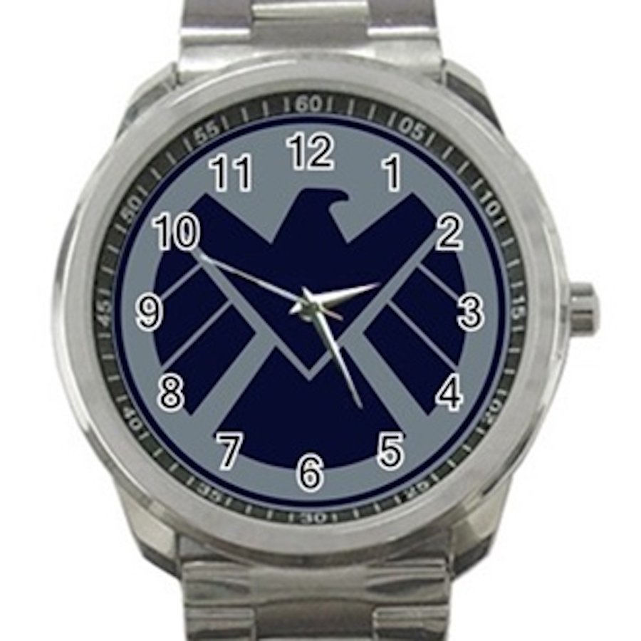 Marvel Avengers Shield Logo Design 2 Unisex Sport Metal Watch