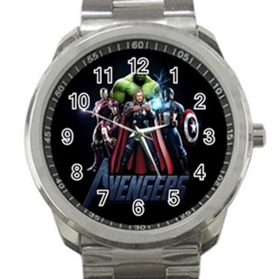 Marvel Avengers Shield Logo Design 4 Unisex Sport Metal Watch