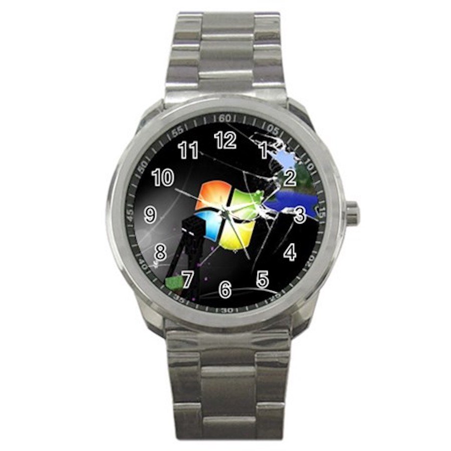 Minecraft Creeper Swords Diamond Steeve Design 6 Unisex Sport Metal Watch