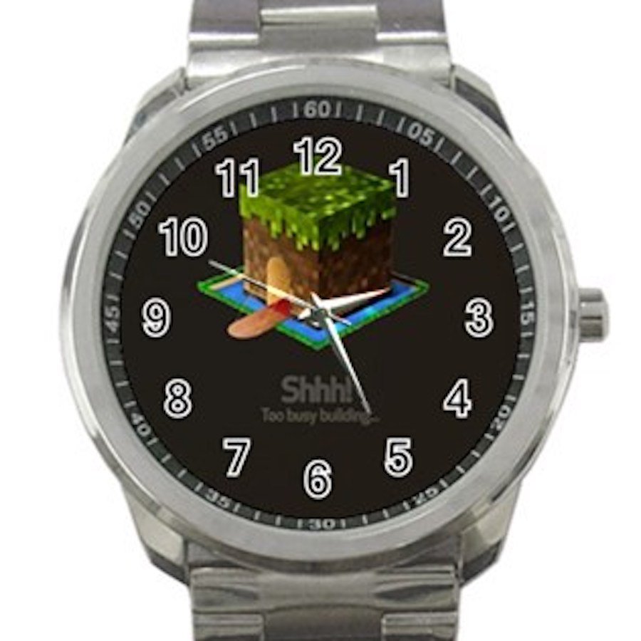 Minecraft Creeper Swords Diamond Steeve Design 16 Unisex Sport Metal Watch