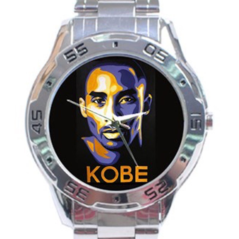 Kobe Bryant Art Portrait Unisex Stainless Steel Analogue Watch