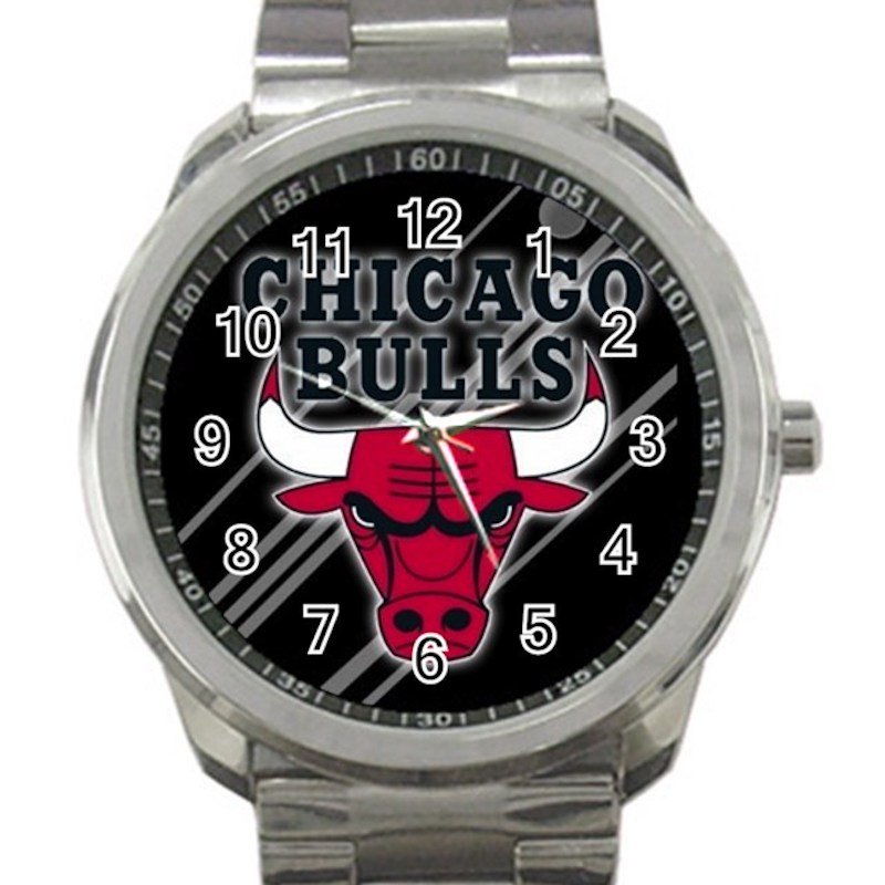 Chicago Bulls NBA Basketball Team Logo 1 Unisex Sport Metal Watch