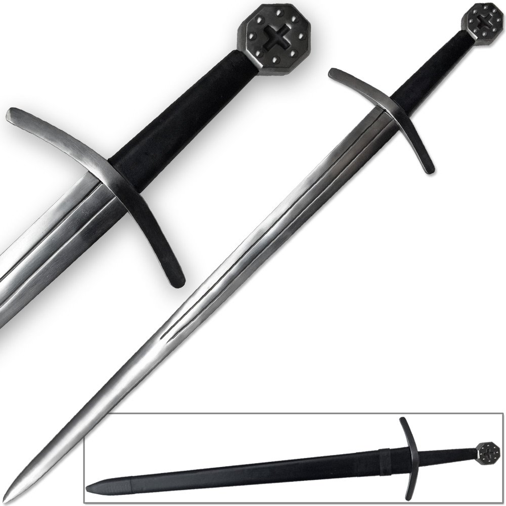 Medieval Crusader Full Tang Sword Blunted Reenactment Longsword Knights ...
