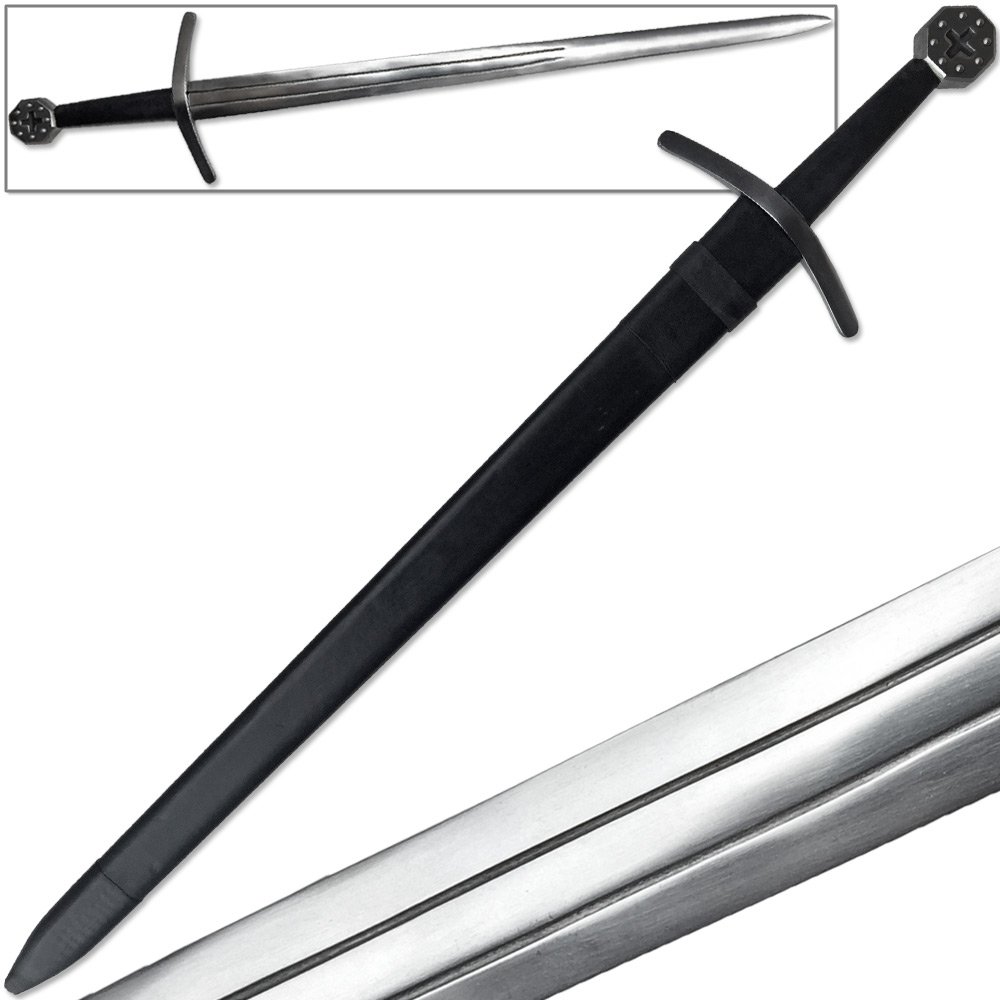 Medieval Crusader Full Tang Sword Blunted Reenactment Longsword Knights ...