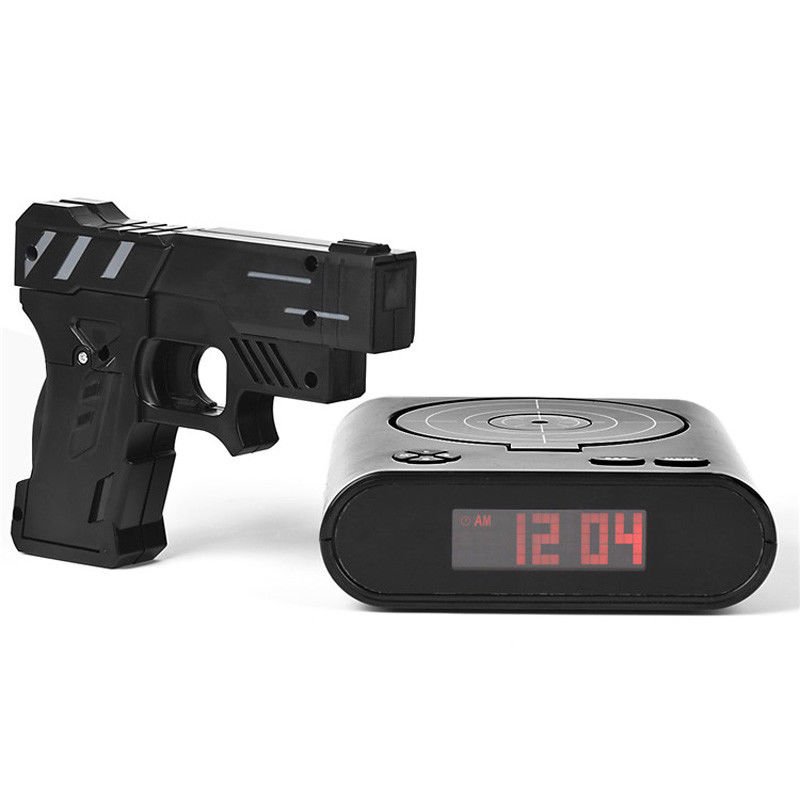 Alarm Clock Target Gun Laser Lcd Novelty Shooting Screen Shoot Gadget ...