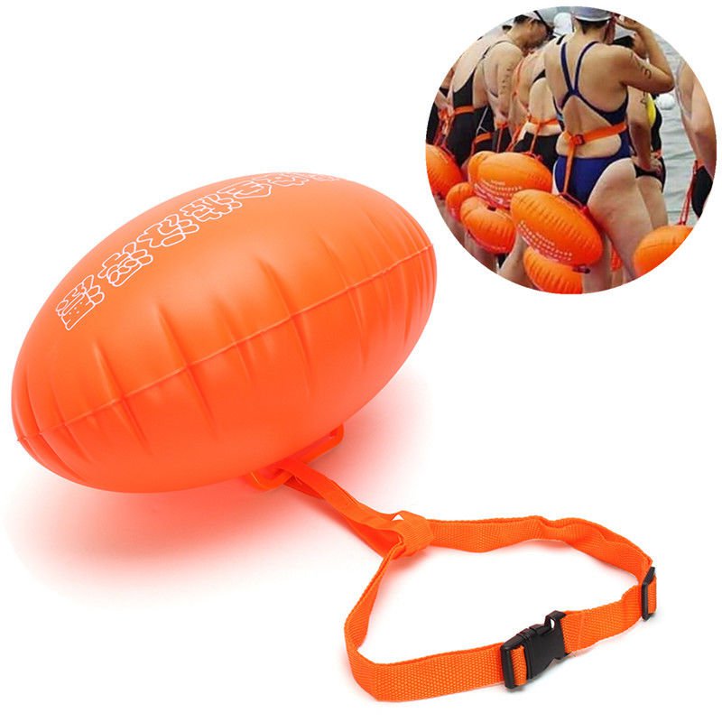 Inflatable Swimming Safety Ball Float Buoy Pull Aid Open Water Training ...