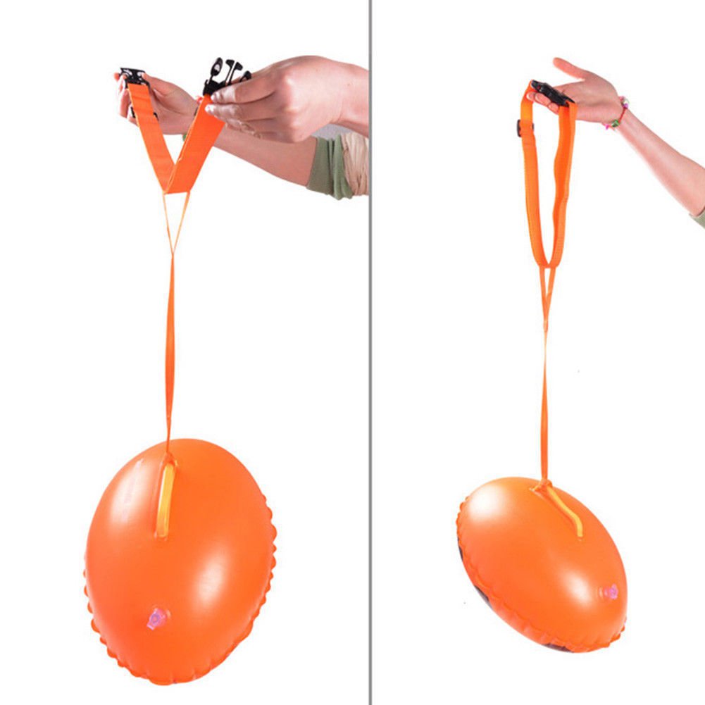 Inflatable Swimming Safety Ball Float Buoy Pull Aid Open Water Training ...