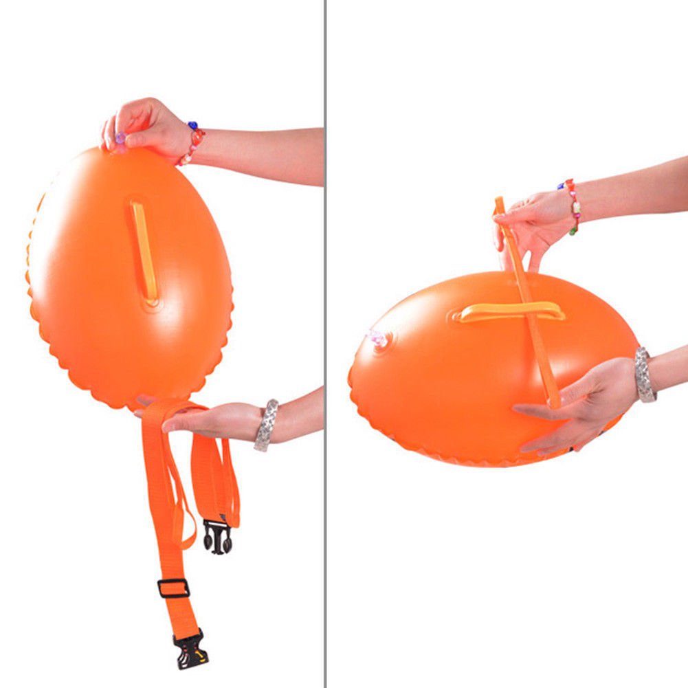 Inflatable Swimming Safety Ball Float Buoy Pull Aid Open Water Training ...