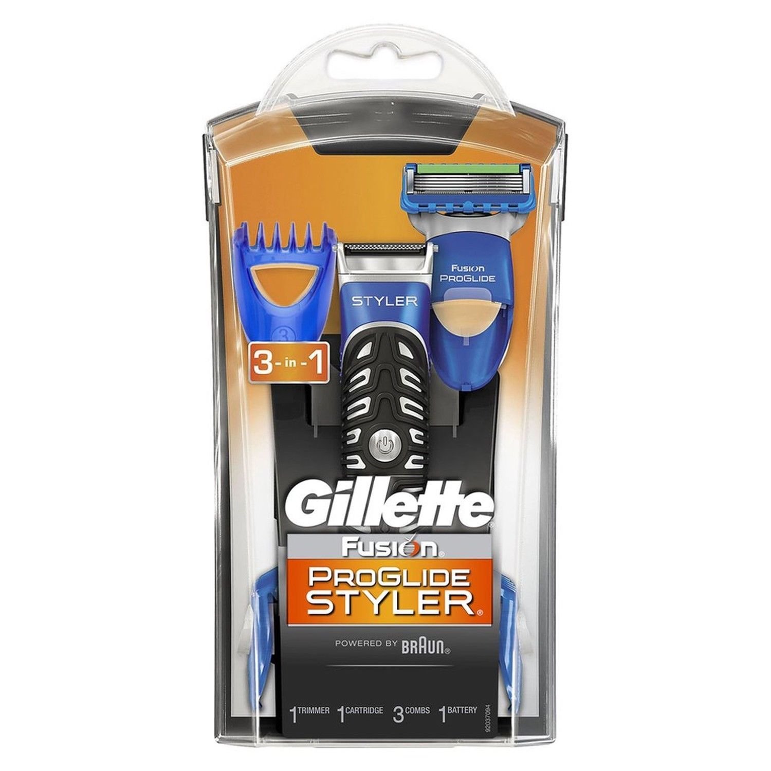 Gillette Fusion Proglide Styler 3-In-1 Men's Body Groomer With Beard ...