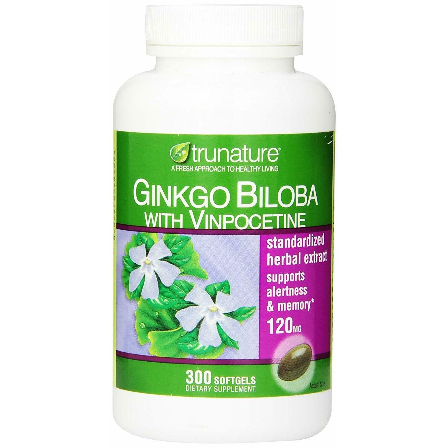 Trunature Ginkgo Biloba 120mg 300 softgels