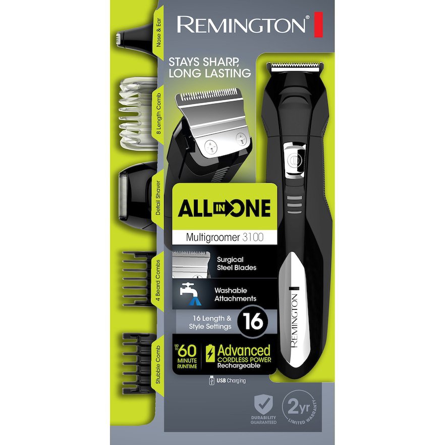 Remington All-In-One Multigroomer 3100 Rechargeable Cordless Trimmer ...