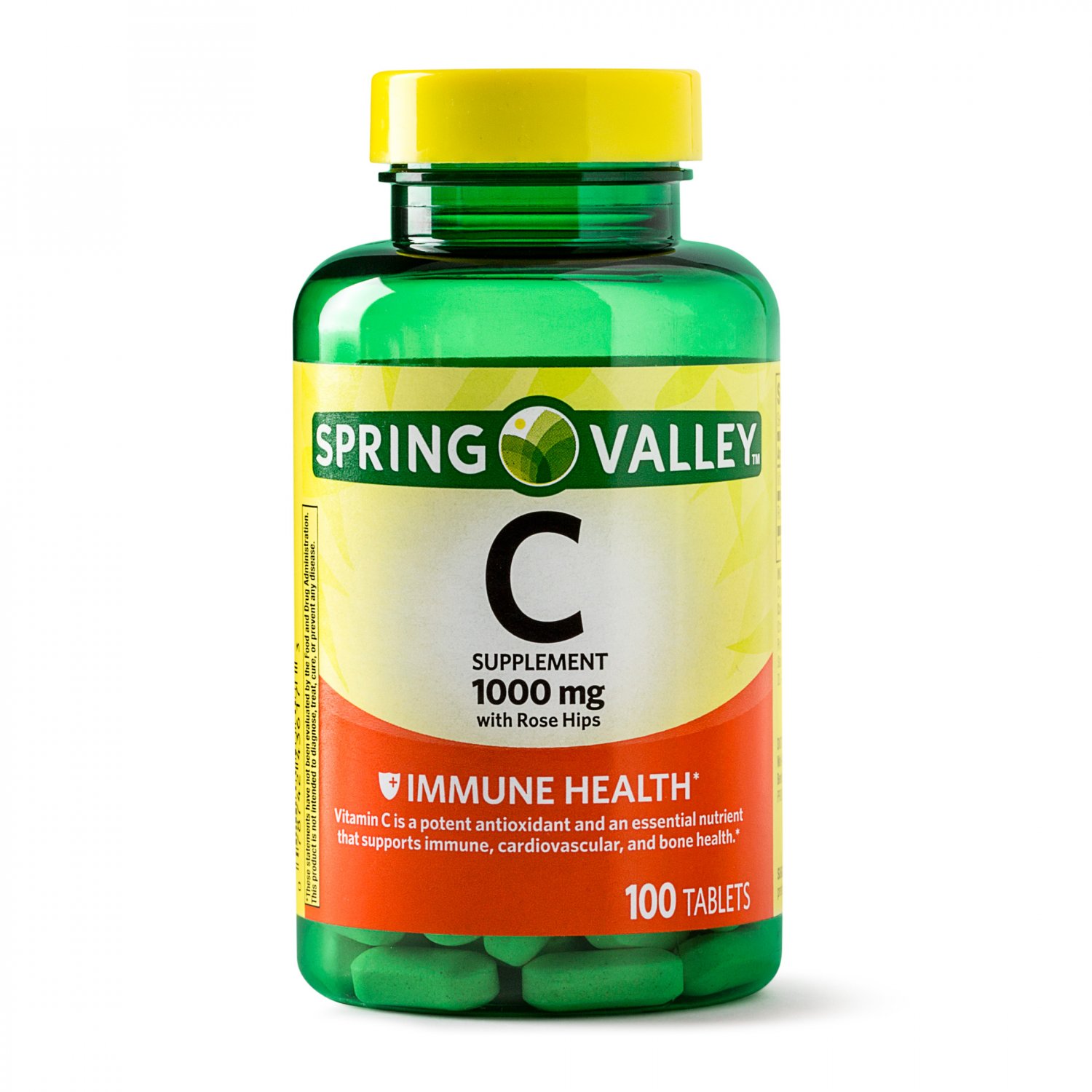 Spring Valley Vitamin C 1000 mg Tablet with Rose Hips, 100 ct