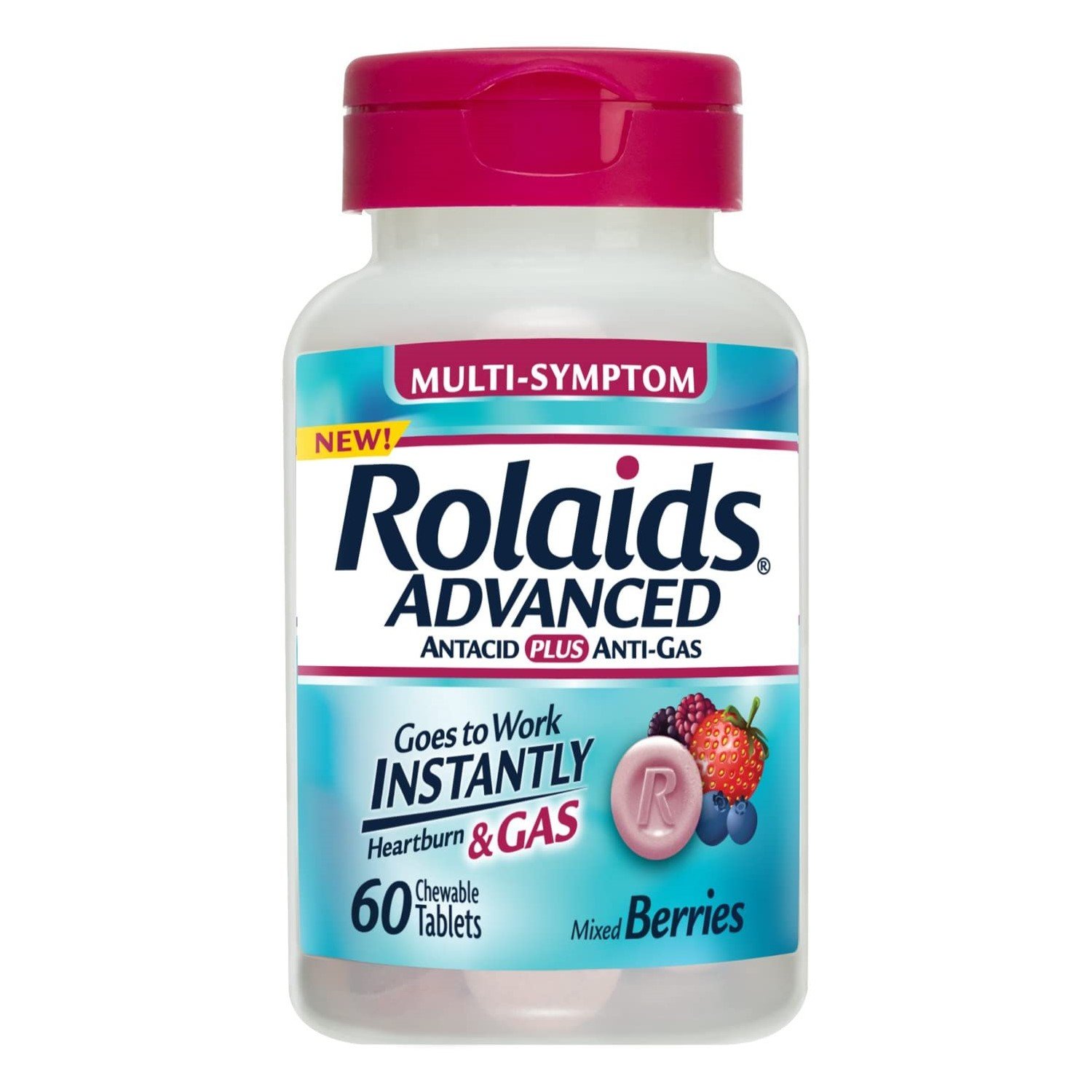 Rolaids Advanced Antacid PLUS Anti-Gas Chewable Tablets Assorted ...