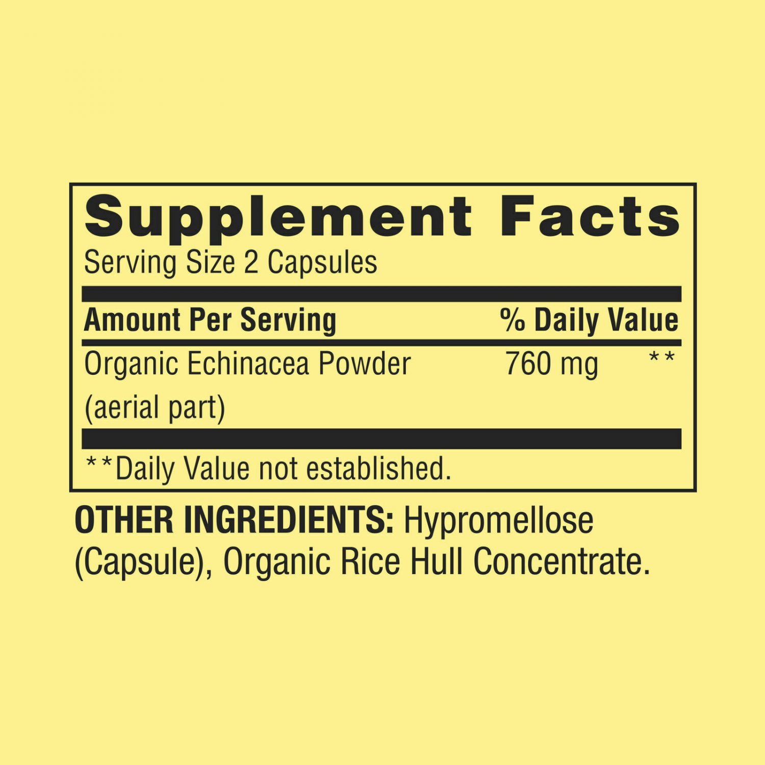 Spring Valley Echinacea Vegetarian Capsules 100 ct - 760 mg Servings