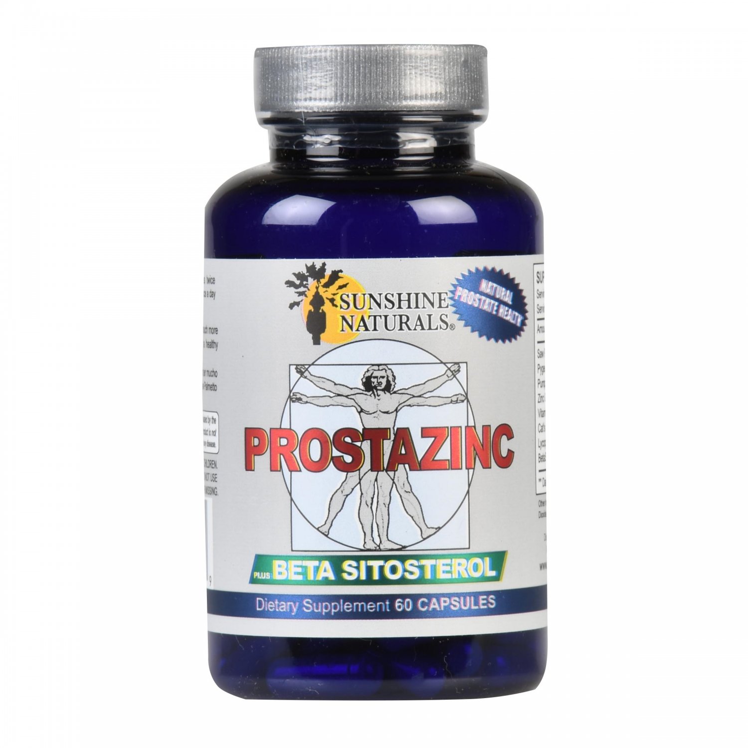 Sunshine Naturals Prostazinc (Zinc) plus Beta Sitosterol Capsules 60 ct ...