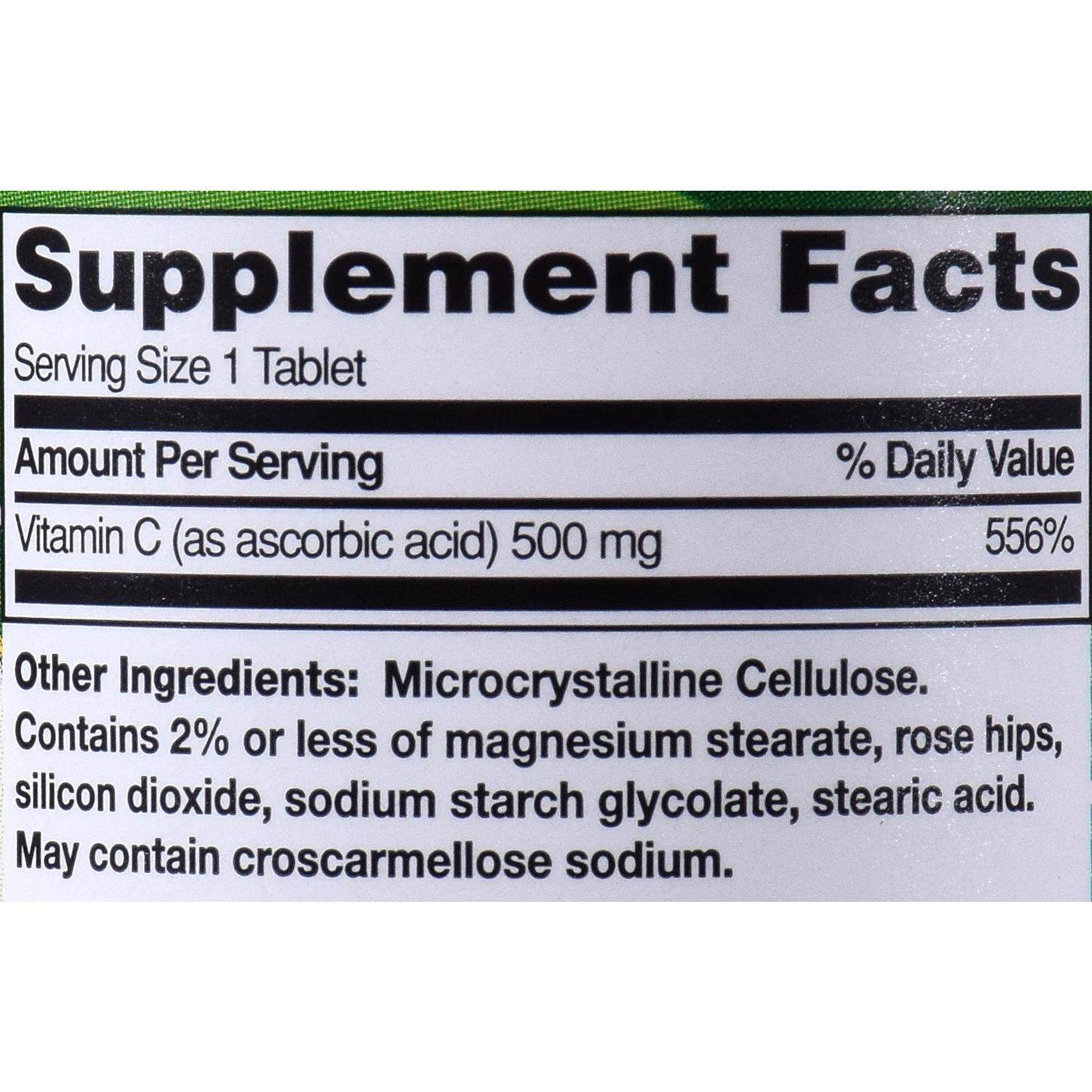 Nature's Measure 500 mg Vitamin C Tablets, 100 ct