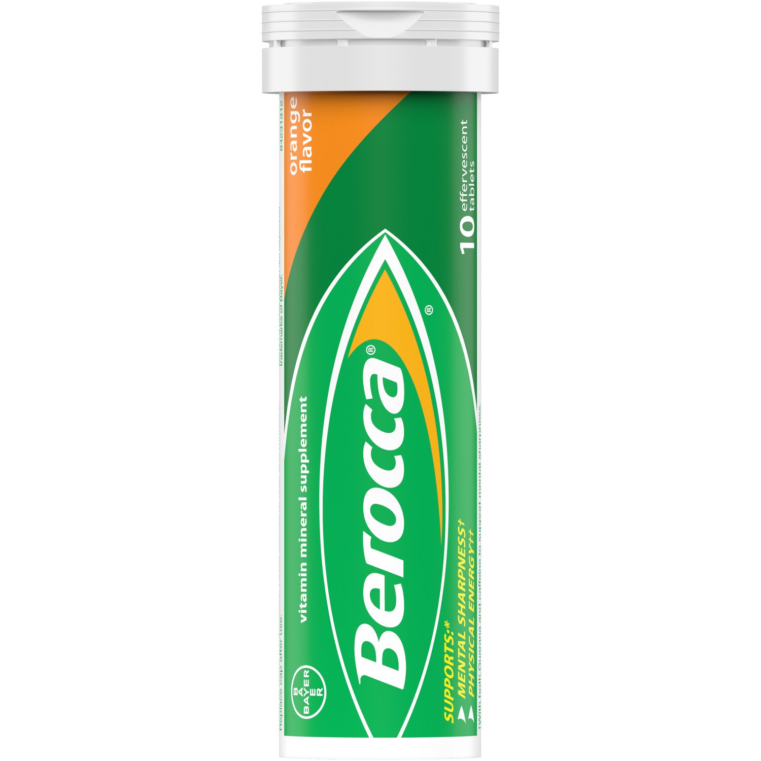 Berocca Energy Supplement Effervescent Tablets, Orange, 10 Ct, Vitamin ...