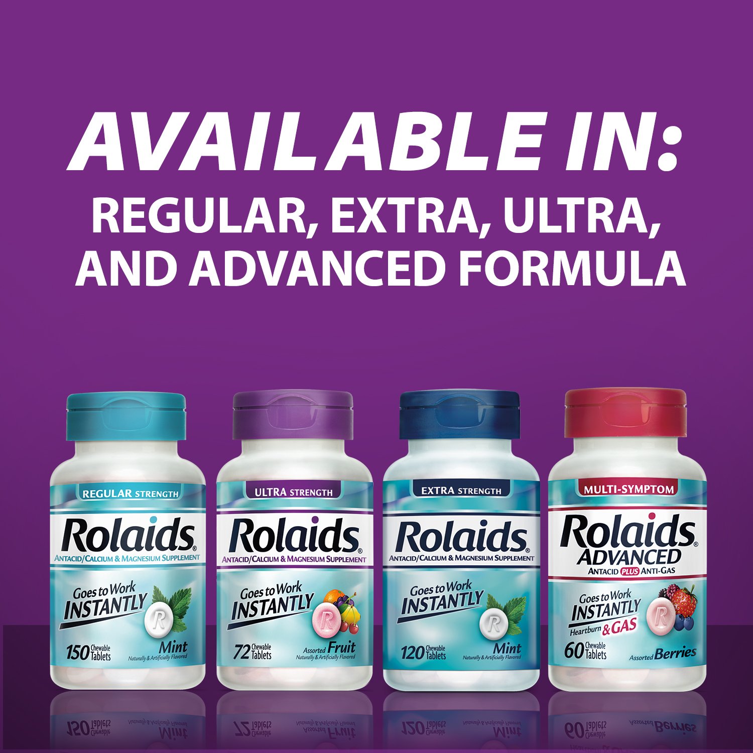 Rolaids Ultra Strength Antacid, Assorted Fruit, 72 Chewable Tablets ...