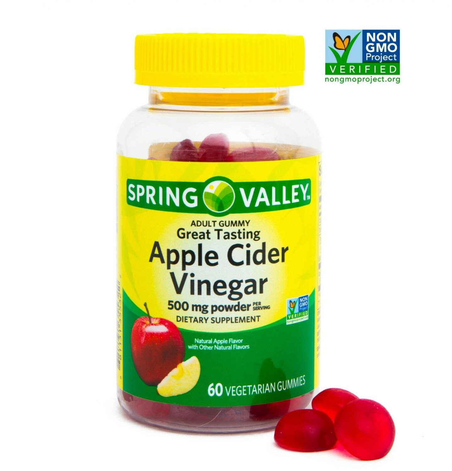 Spring Valley Great Tasting Apple Cider Vinegar Gummy, 60 Vegetarian ...