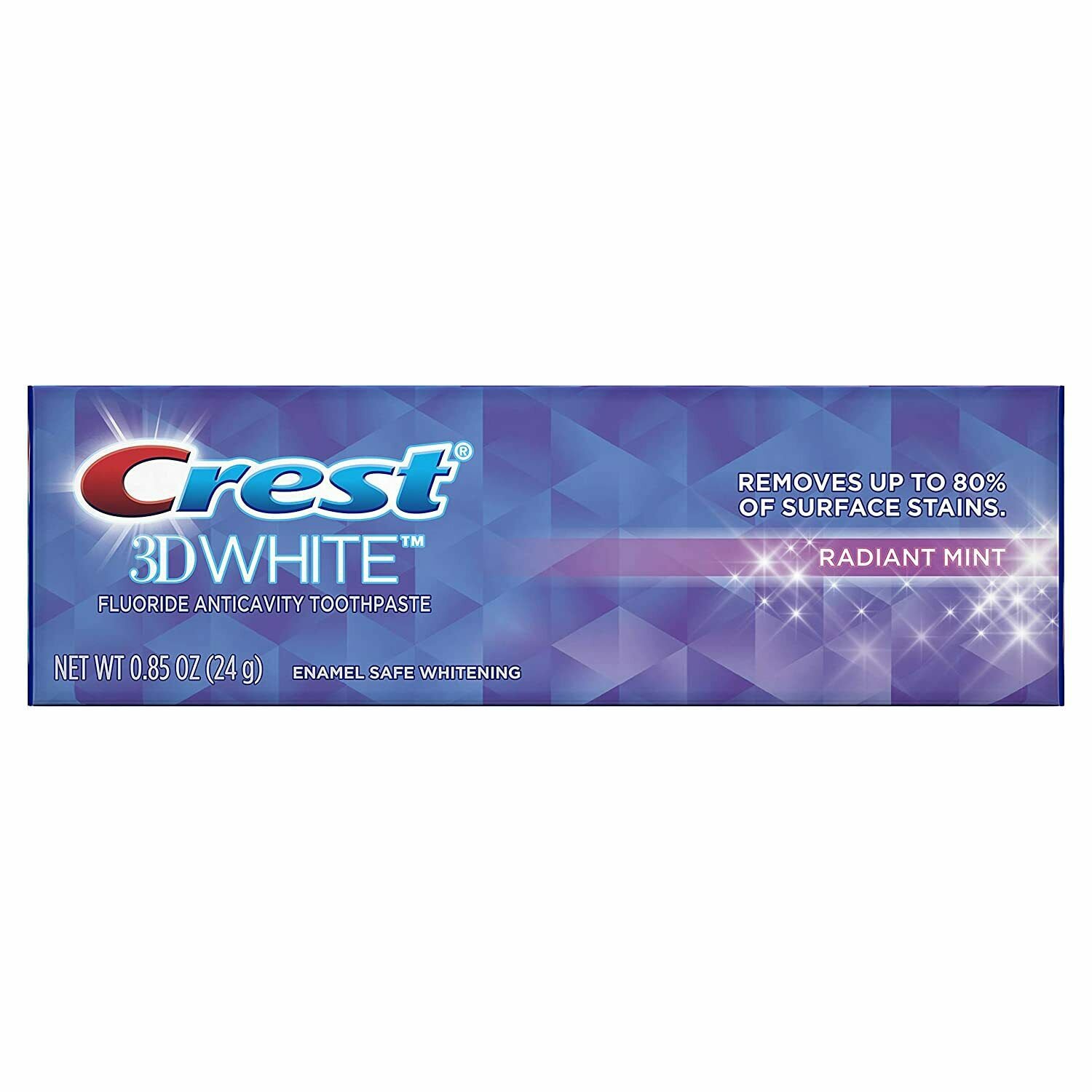 Crest 3D White Radiant Mint Travel Toothpaste 0.85 Oz (24 g), Enamel ...