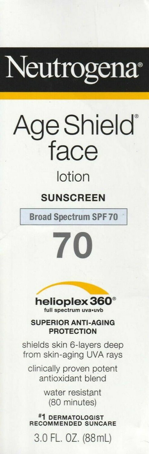 Neutrogena Age Shield Face Lotion Sunscreen, SPF 70, 88 ml (3 fl oz ...