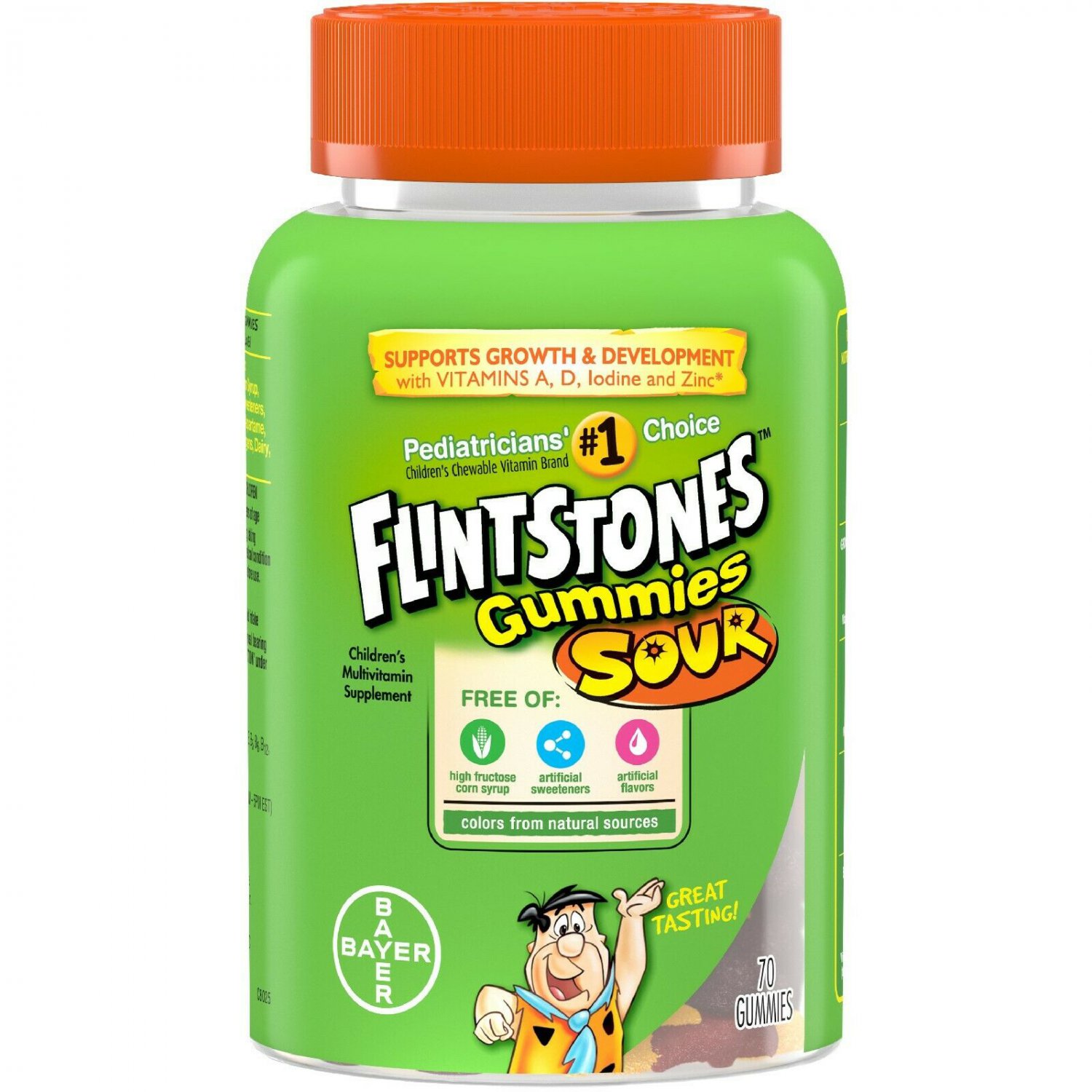 Flintstones Children's Multivitamin Gummies, Sour, 70 ct - Dietary ...