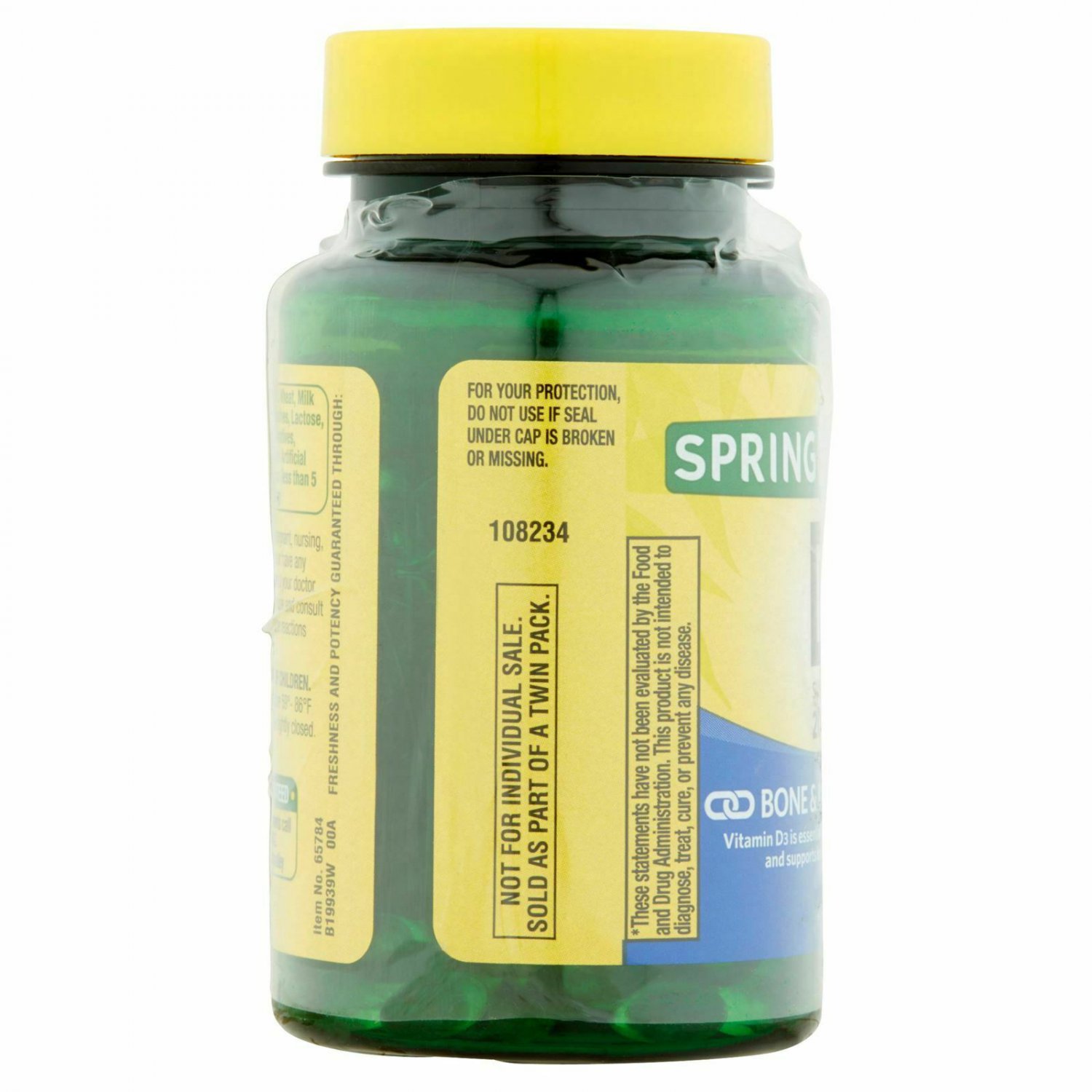 Spring Valley Vitamin D3 50 mcg (2000 IU), 400 Softgels