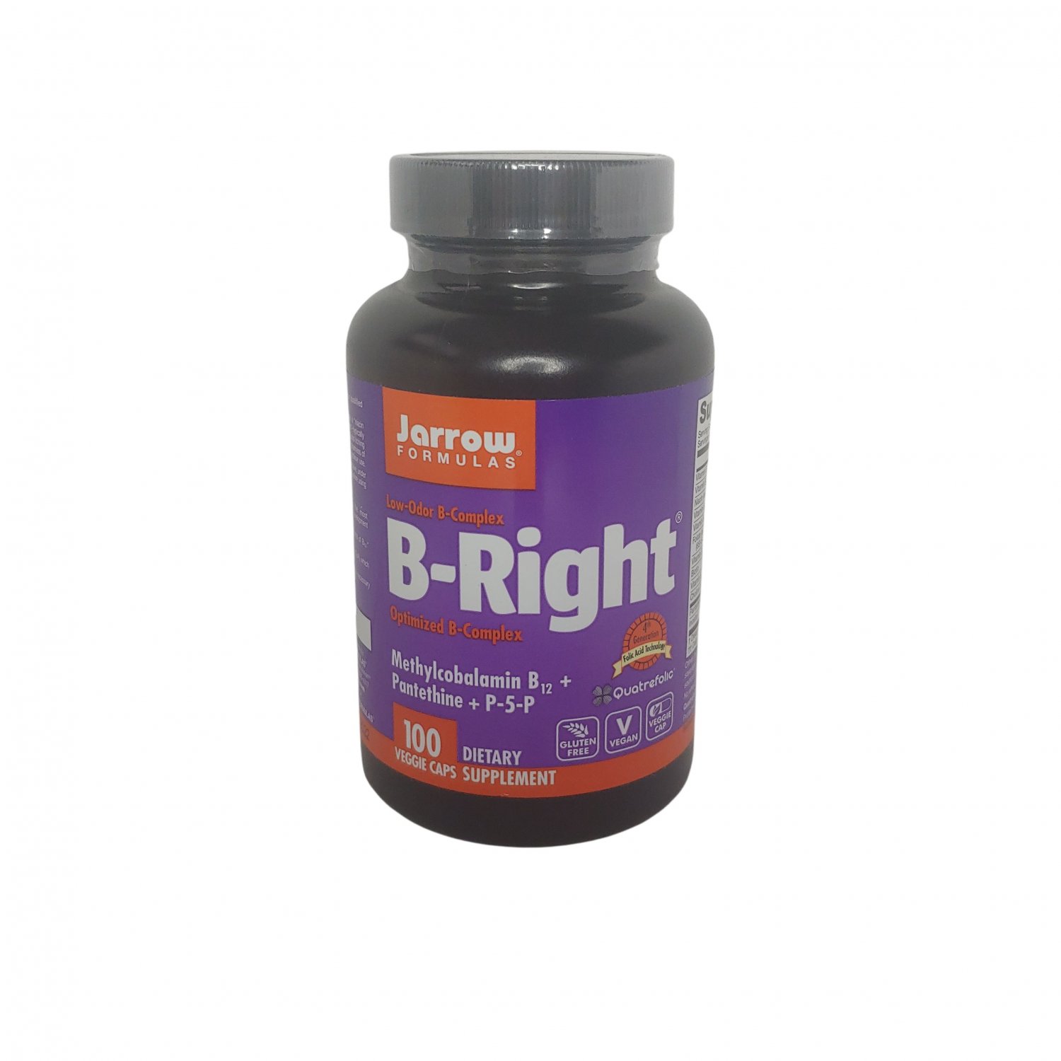 Jarrow Formulas B-Right Low-Odor B-Complex, 100 Veggie Caps, EXP 01/22