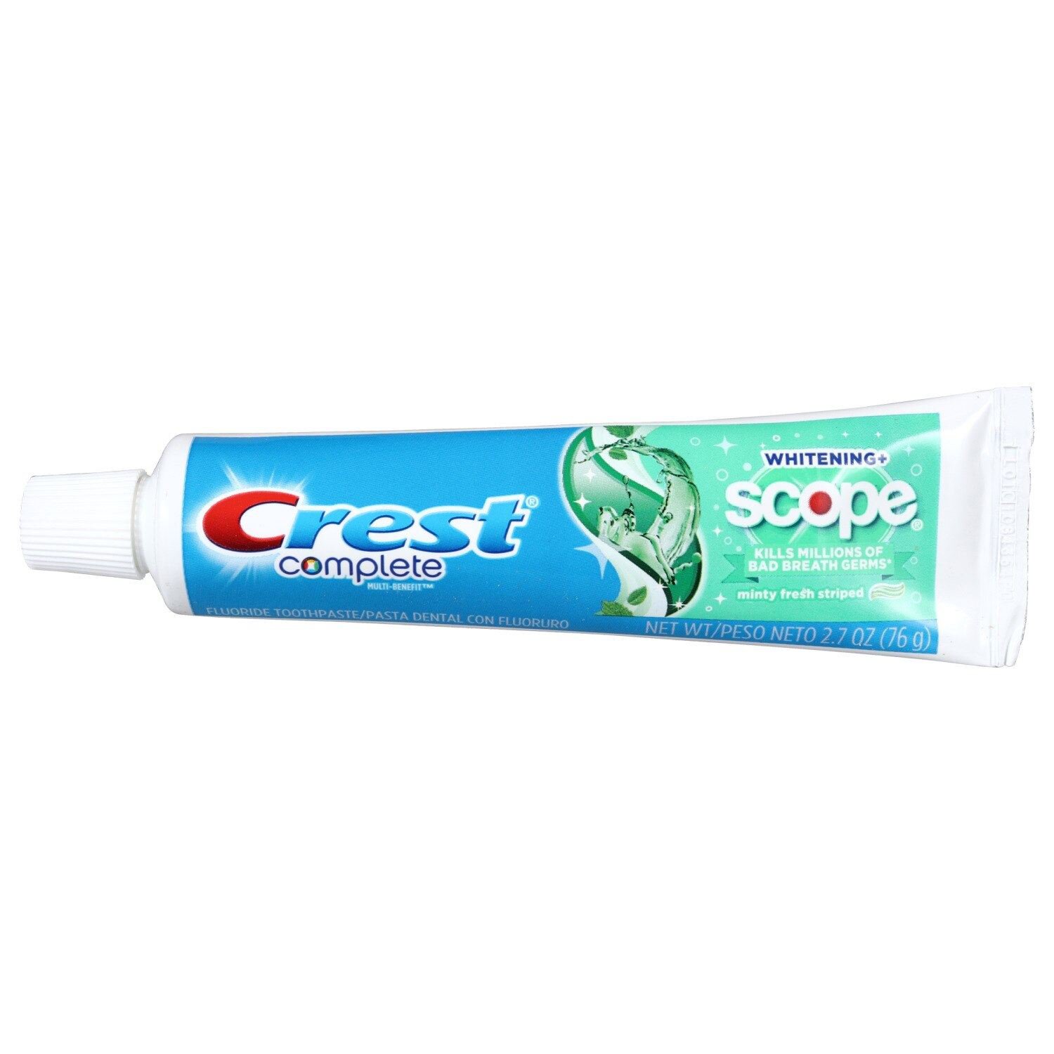 Crest Complete Whitening+ Scope Toothpaste, Minty Fresh Striped, 2.7 oz ...