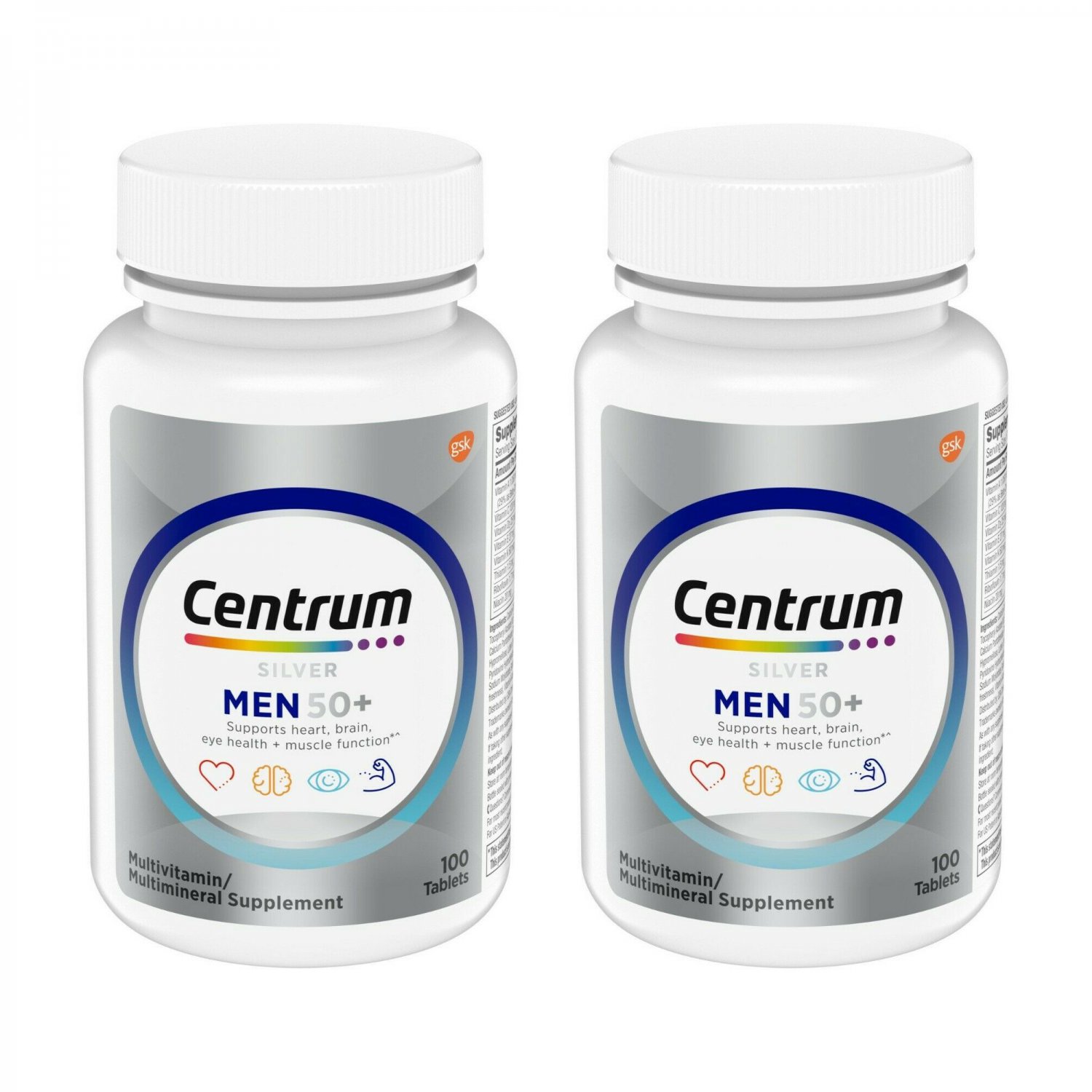 Centrum SILVER Men 50+ Multivitamin/Multimineral Supplement, 100 ...