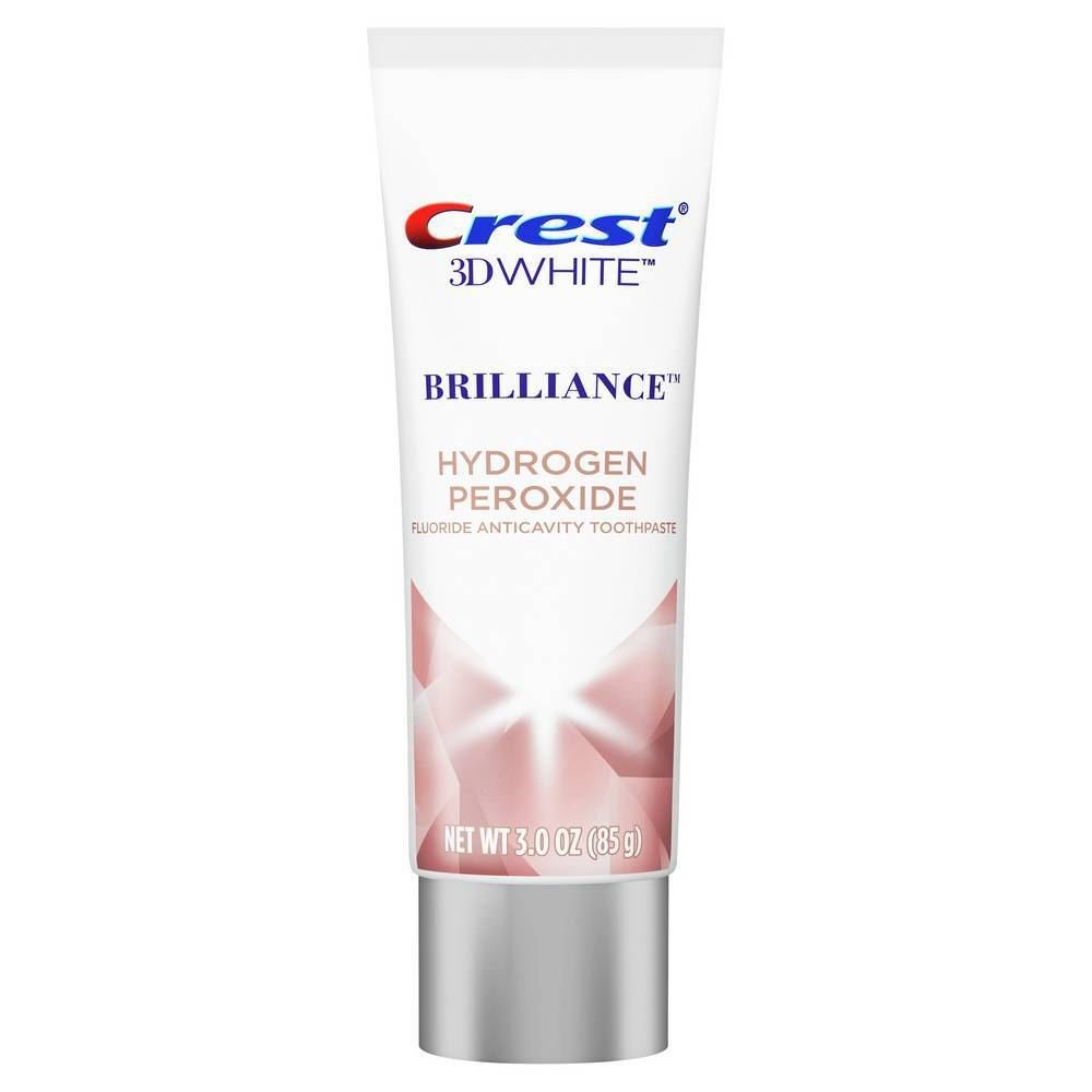 Crest 3D White Brilliance Hydrogen Peroxide Toothpaste, Fresh Mint, 3 ...
