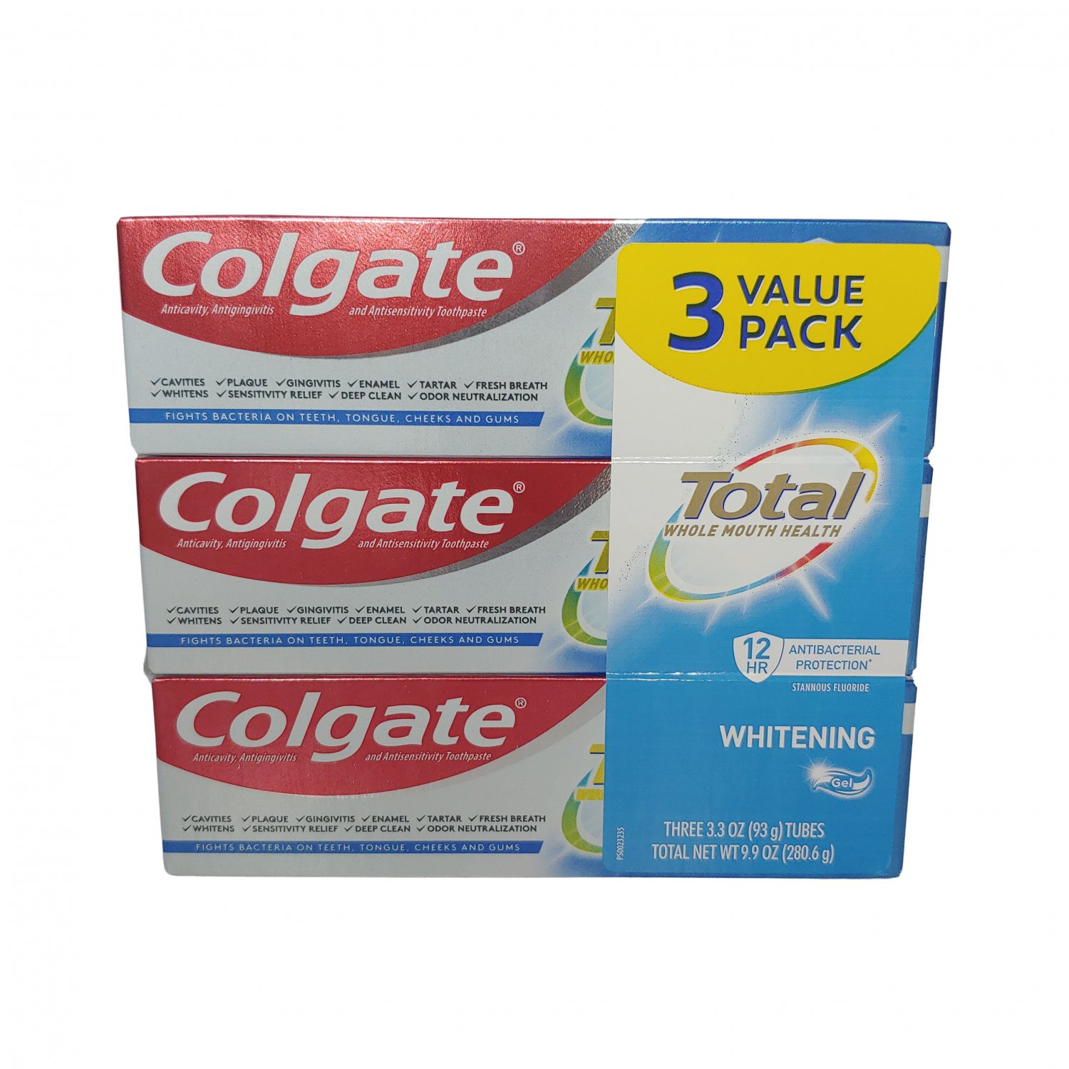 Colgate Total SF Whole Mouth Health Gel Toothpaste, 3.3 oz / 93 g (3 ...