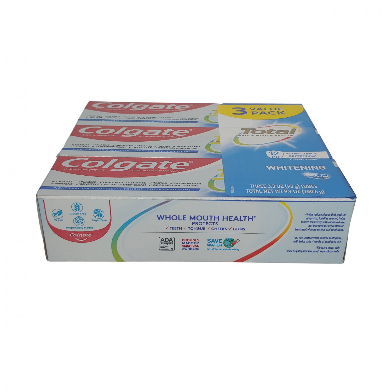 Colgate Total SF Whole Mouth Health Gel Toothpaste, 3.3 oz / 93 g (3 ...