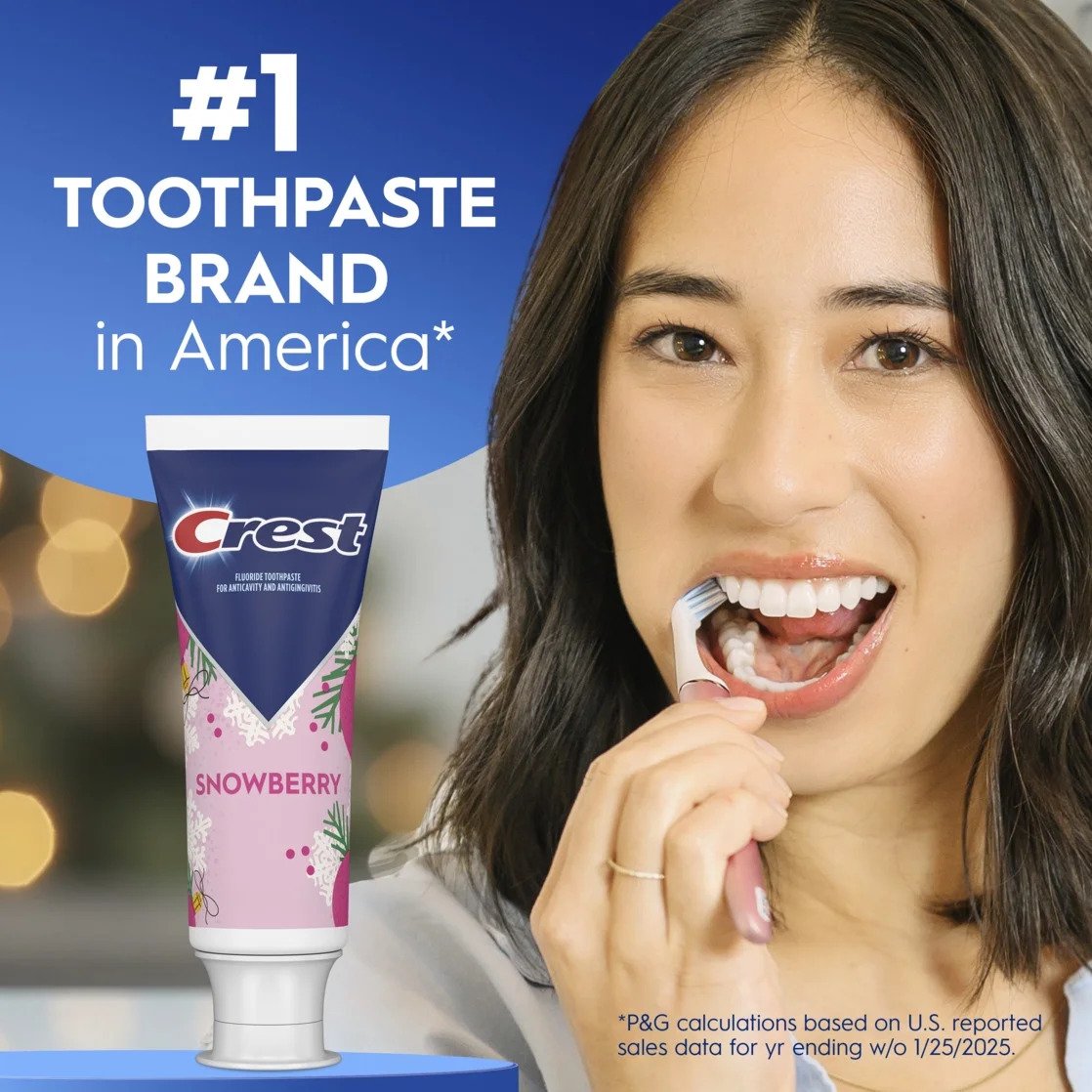 Crest Snowberry Toothpaste, 4.1 oz (116 g) 3-PACK, Fluoride Toothpaste ...