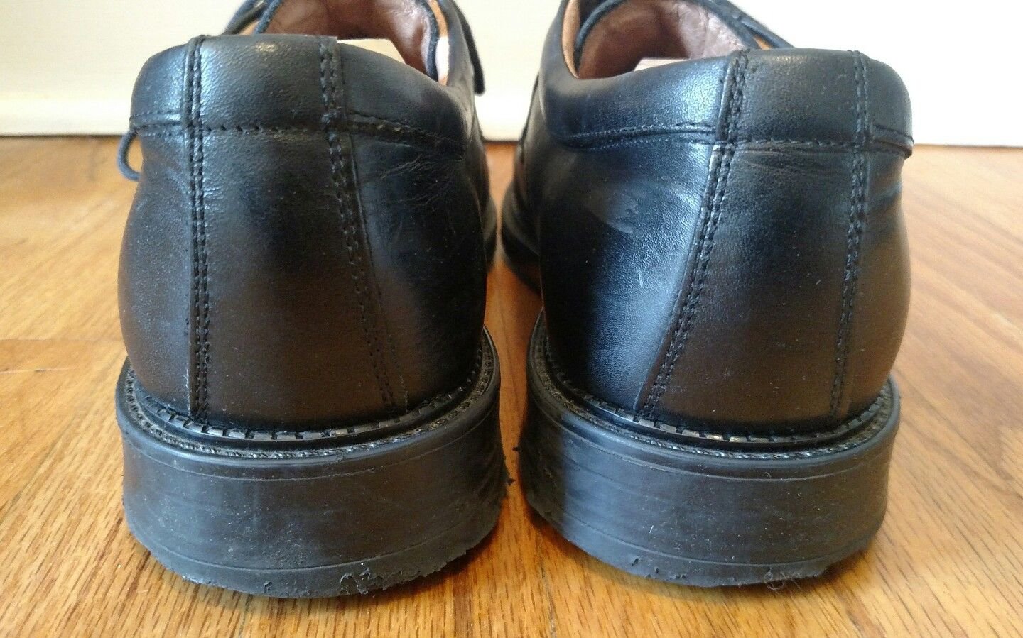 BOSTONIAN STRADA SIZE 10.5 M LACE UP ITALIAN BLACK LEATHER OXFORDS MEN ...