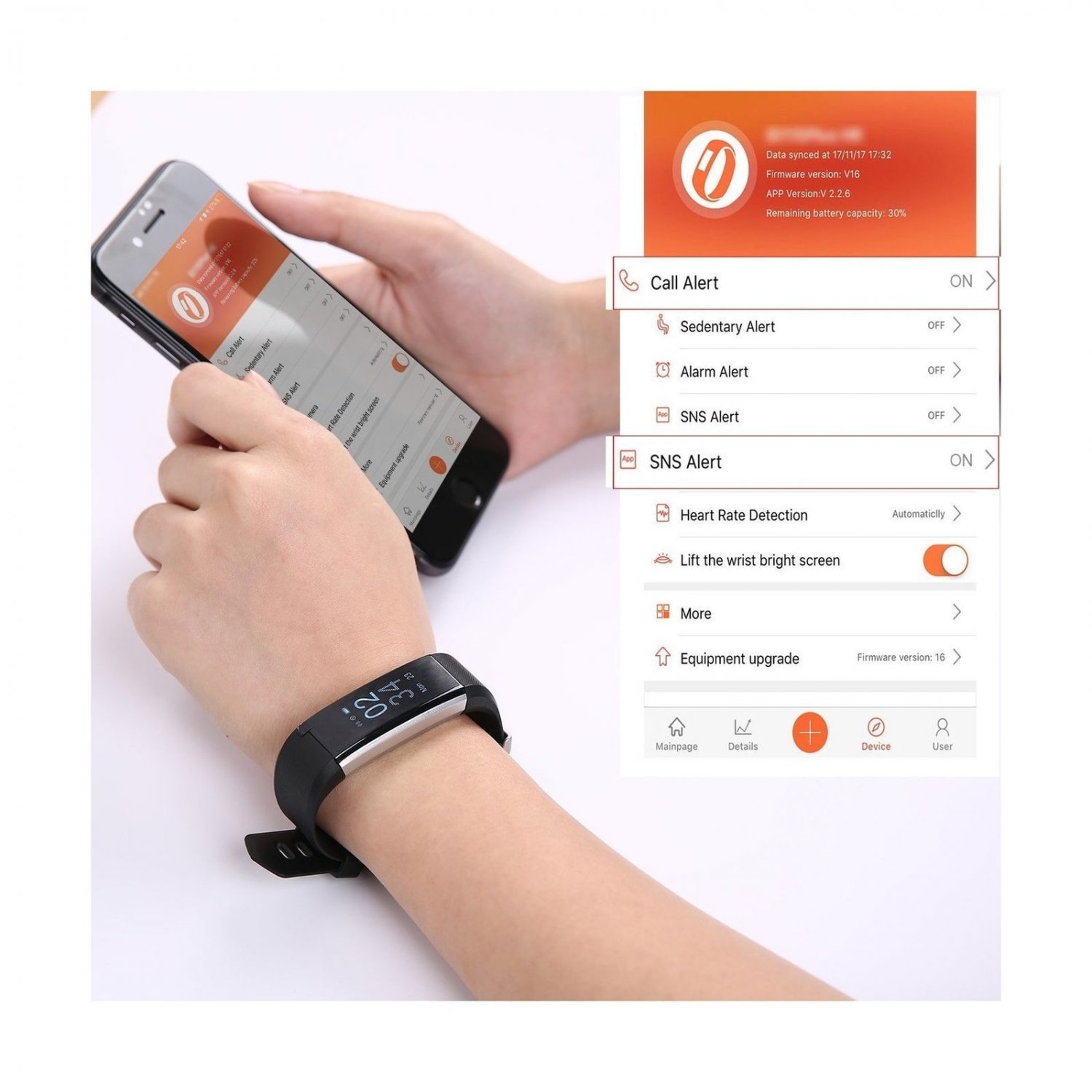 Fitness Tracker Aneken Smart Bracelet Tracker with Heart Rate Monitor ...
