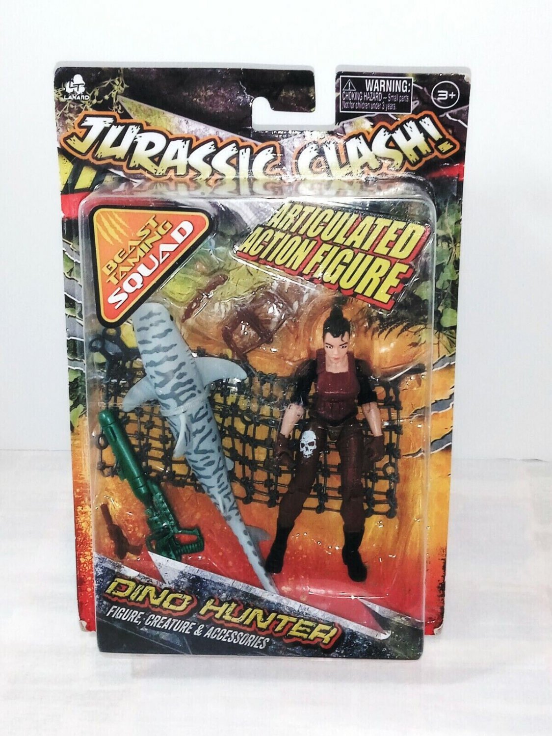 Jurassic Clash Beast Taming Squad Dinosaur Hunter With Tiger Shark And Accs