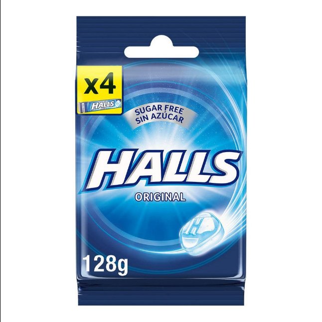 Halls Original Eucalyptus Sugar Free 4 x 32g packs