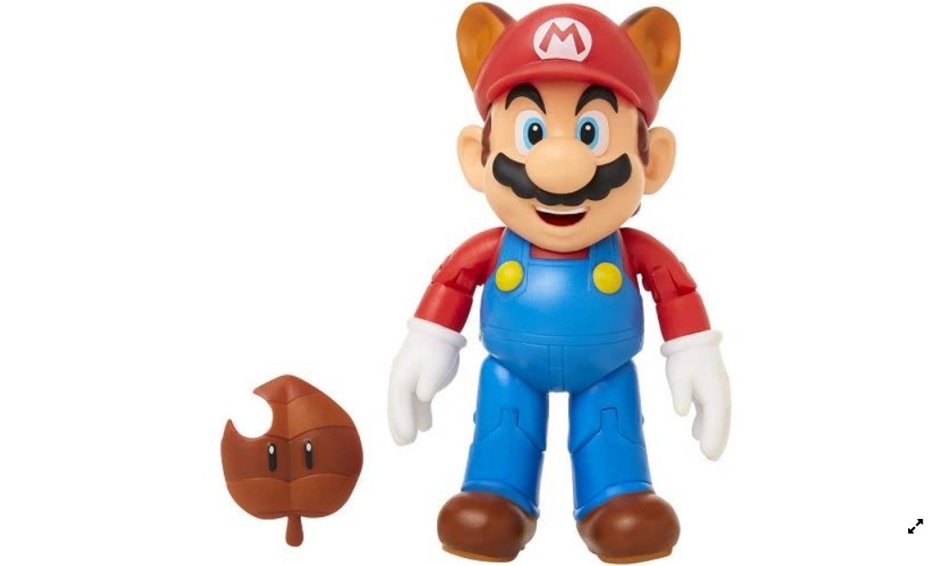 Super Mario Raccoon Mario w/ Super Leaf Action Figure