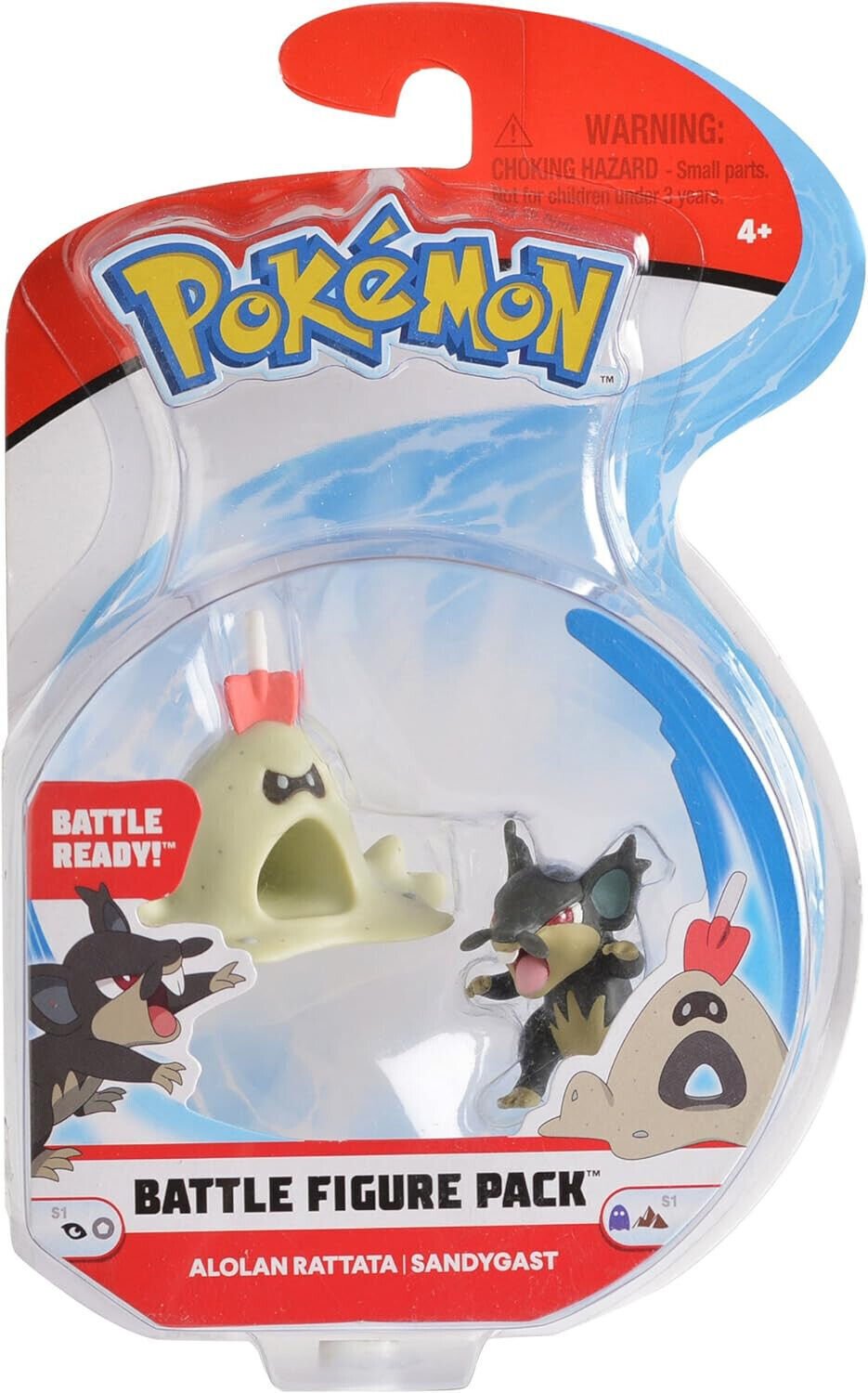 Pokemon 2 Inch Battle Action Figure Pack includes Alolan Rattata and ...