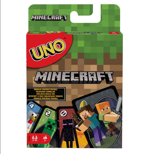 Uno Minecraft Game Card