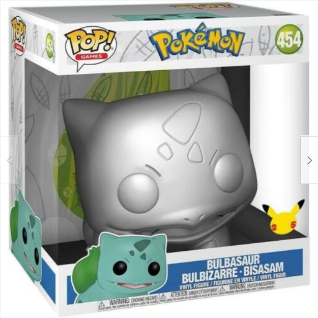 Pop! Vinyl: Pokémon Bulbasaur 25cm Exclusive Metallic Silver